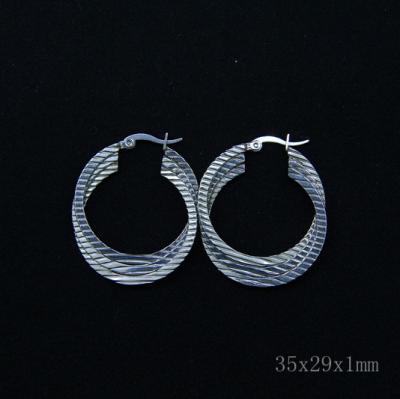 China Classic 316L Stainless Steel Fashion Jewelry Earrings Hoops Earrings LEH129 for sale