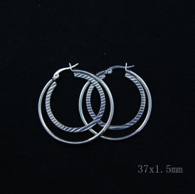 China Classic 316L Stainless Steel Fashion Jewelry Earrings Hoops Earrings LEH128 for sale