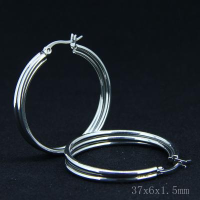 China Classic 316L Stainless Steel Fashion Jewelry Earrings Hoops Earrings LEH124 for sale