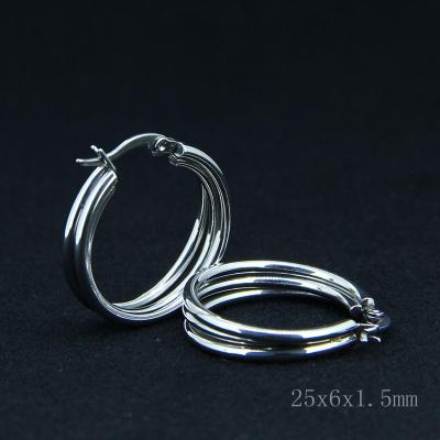 China Classic 316L Stainless Steel Fashion Jewelry Earrings Hoops Earrings LEH122 for sale