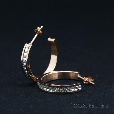 China Classic 316L Stainless Steel Fashion Jewelry Earrings Hoops Earrings LEH180-2 for sale