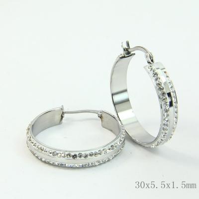 China Classic 316L Stainless Steel Fashion Jewelry Earrings Hoops Earrings LEH189 for sale
