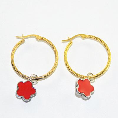 China Classic 316L Stainless Steel Fashion Jewelry Earrings Hoops Earrings LEH191-2 for sale