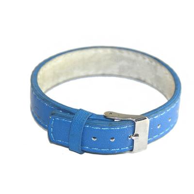 China Europ American Fashion Trendy Stainless Steel Geniune PU Leather Bracelet Bangle LBL228 for sale