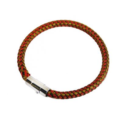China Europ American Fashion Trendy Stainless Steel Geniune PU Leather Bracelet Bangle LBL237 for sale