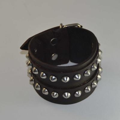 China Europ American Fashion Trendy Stainless Steel Geniune PU Leather Bracelet Bangle LBL238 for sale