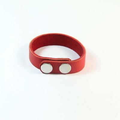 China Europ American Fashion Trendy Stainless Steel Geniune PU Leather Bracelet Bangle LBL276 for sale