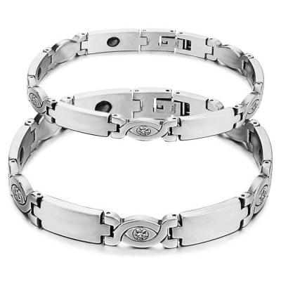 China New Super Fashion Tagor Jewelry Factory Ceramic Tungsten Series couple Bracelets TYWB080 for sale