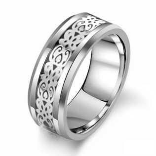 China New Super Fashion Tagor Jewelry Factory Ceramic Tungsten Series Ring TYWR009 for sale