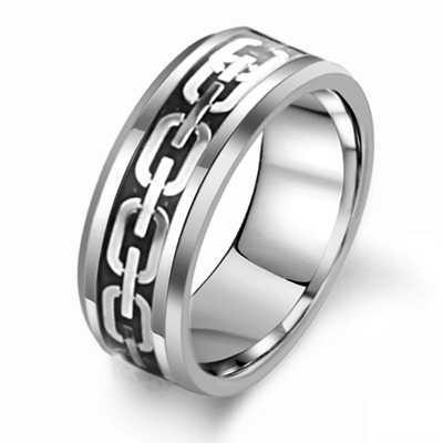 China New Super Fashion Tagor Jewelry Factory Ceramic Tungsten Series Ring TYWR010 for sale