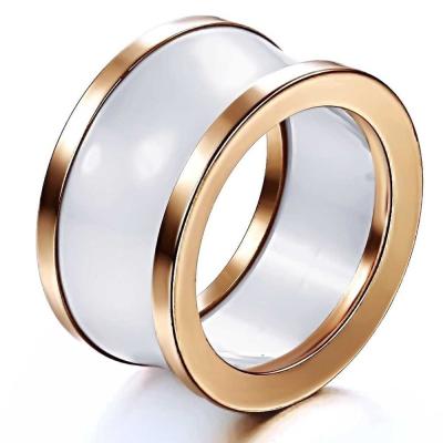 China New Super Fashion Tagor Jewelry Factory Ceramic Tungsten Series Ring TYWR050 for sale