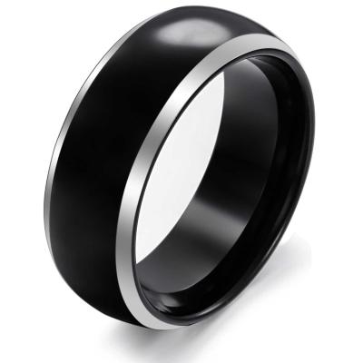 China New Super Fashion Tagor Jewelry Factory Ceramic Tungsten Series Ring TYWR053 for sale