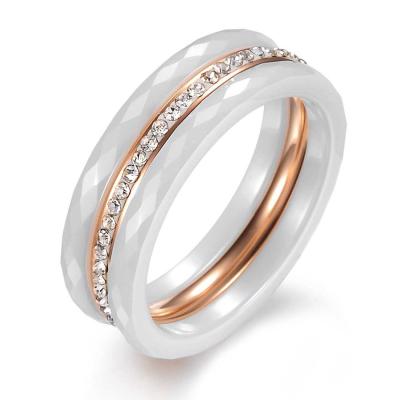 China New Super Fashion Tagor Jewelry Factory Ceramic Tungsten Series Ring TYWR057 for sale