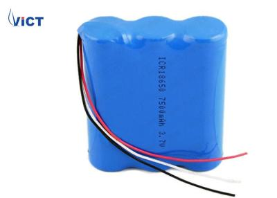 China 1S3P 3.7V 7500mAh 18650 Rechargeable Lithium Battery For Fascia Gun for sale
