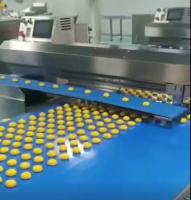 China 304 Stainless Steel Industrial Egg Yolk Pie Making Machine with Tunnel Oven 220V for sale