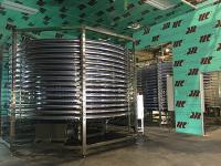 China Food Industry Spiral Cooling Conveyor - Stainless Steel Construction with Custom Sizes up to Multiple Layers for Continuous Processing for sale