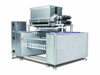China 3.5kW Commercial Swiss Roll Making Machine with 5 Nozzle Cake Depositor - 15-130cc Volume & 25 Strokes/Min for sale