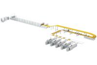 China 15m Cooling Conveyor 350kg/h Sheet Layer Cake Baking Equipment with 1.2m Working Width and Adjustable 0.6-1.2mm Thickness for sale