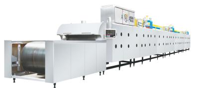 China 900mm Drum Diameter 1000mm Width Steel Belt Bakery Tunnel Oven with PLC Control for Granola Production for sale