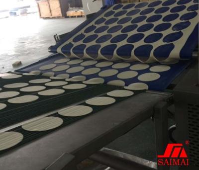China CE Industrial Flattened Dough Roti Pita Flat Bread Production Line - Multi-tier Tunnel Oven <1mm Thickness for sale