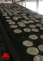 China 304 Stainless Steel Flat Bread Production Line with Adjustable 1-10mm Dough Thickness for Chapati, Naan & Roti for sale