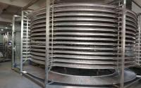 China 304 Stainless Steel 10 Minute Retention Continuous Spiral Cooler with SEW Drive System for Bread Production Lines for sale
