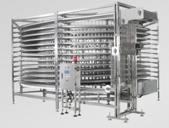 China 380V Multi-Spiral Cooling Conveyor with Direct Drum Drive for Food Processing and Bakery Equipment for sale