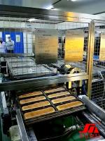 China CE Continuous Proofing Suction Depanner Automatic Toast Production Line with 2m Oven Sections and Custom Cooling Tower for sale