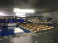 China CE SUS304 Semi Automatic Sponge Cupcake Production Line with 850mm Conveyor and 15-130cc Depositor Capacity for sale