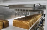 China CE Certified Automatic Bread Production Line with 2m Tunnel Oven Sections and Spiral Cooling Tower for sale