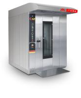 China Stainless Steel 32-Pan Capacity 380V Gas Rotary Rack Oven with Hot Air Circulation System for sale