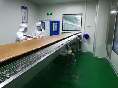 China CE 90 Degrees Turning Mesh Belt Food Conveyor System with Single & Multi-Layer Design for Industrial Cooling Applications for sale