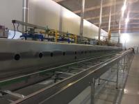 China 304 Stainless Steel Straight Pan Conveying Slat Chain Conveyor - Custom Widths & Lengths Available for sale