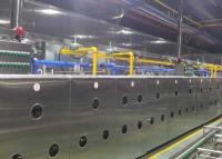 China PLC 304 Stainless Steel Continuous Castella Cake Production Line with 130cc Depositor and 60mm Ultrasonic Cutter for sale