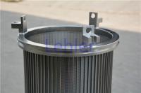 China 80 Micron V-Wire Screen , Circular Basket Filter Strainer Conical Shape for sale