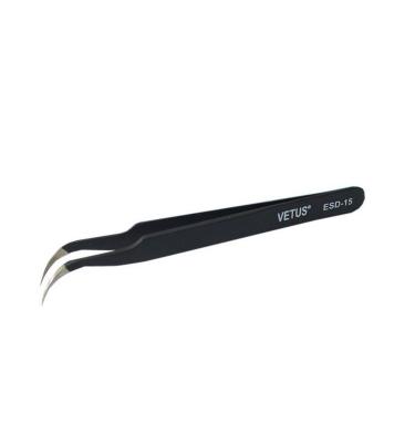 China ESD-15 Vetus Antistatic Stainless Steel Curved ESD Tweezers for sale