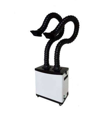 China Air Purifying 110v Portable Chemical Fume Extractor Double Arms 200W Power for sale