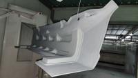 China GRP Bus Rear Fascia Rear Surround | Fiberglass Rear Body Parts for European Bus & School Bus for sale
