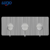 China Damage Free Installed Self Adhesive Wall Mounted Hook Hangers Mini Rack For Wall for sale