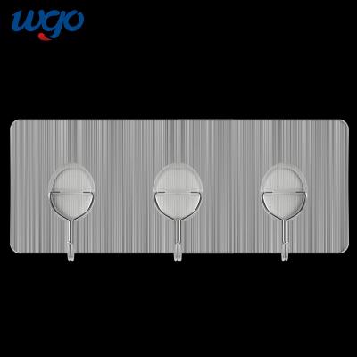 China Damage Free Installed Self Adhesive Wall Mounted Hook Hangers Mini Rack For Wall for sale