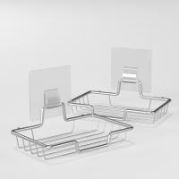 China Self Adhesive Mounted Bathroom Soap Dish Holder for Storage And Organizer for sale