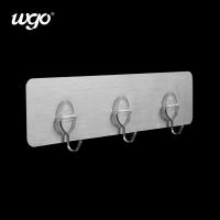 China Damage Free Installed Self Adhesive Wall Mounted Hook Hangers Mini Rack For Wall for sale