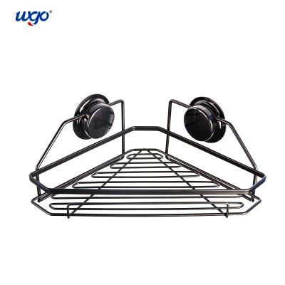 China Stainless Steel Surface Painted Finshed Bath Corner Shelf Black Oxidation Treatment for sale