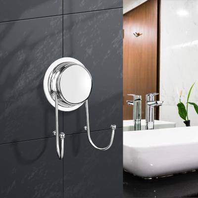 China Stainless Steel Damage-Free Hanging Kitchen Bath Suction Double Robe Hook for sale