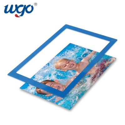 China OEM ODM Wall Mounted Acrylic A4 Sign Holder Self Adhesive No Magnet Needed for sale