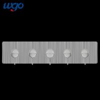 China 304 Stainless Steel Self Adhesive Wall Molunted Hook Rail Rack For Clothes Coat for sale