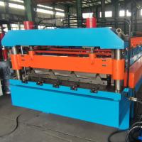 China Tr4 Tr5 Tr6 Roof Roll Forming Machine PLC Control System Cr12 Roller Material for sale
