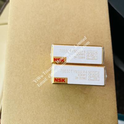 China NSK  High Precision Angular contact ball bearing   7003CTYNSULP4 for sale