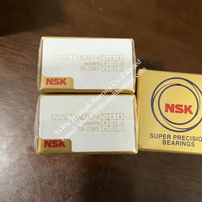China NSK  High Precision Angular contact ball bearing  7203CTYNDBLP4 for sale