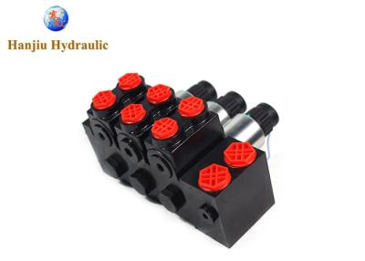 China Construction Machines Directional Control Valve 3 Blocks 50 Liters Relief Valve for sale